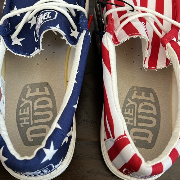 Hey Dude | Shoes | New Without Box Hey Dude American Flag Vibrant ...